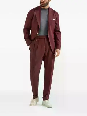 Brunello Cucinelli Chevron Peak-lapels Blazer