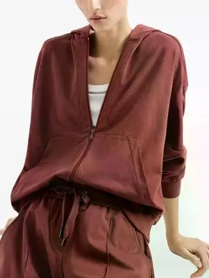 Brunello Cucinelli Zip Hooded Jacket - Red