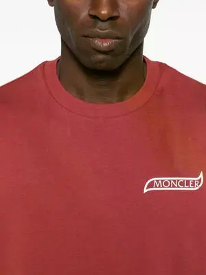 Moncler Ss Logo-detail T-shirt - Red