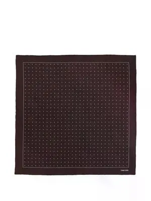TOM FORD Dotted Border Pocket Square - Red