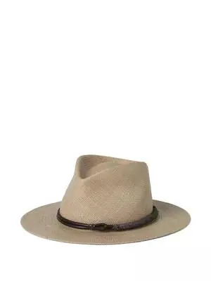 Brunello Cucinelli Leather-band Straw Fedora - Neutrals