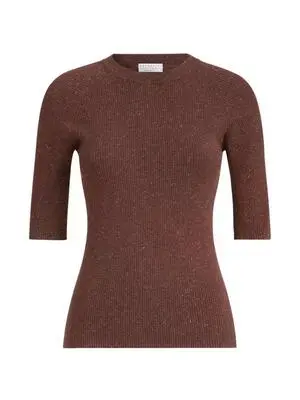 Brunello Cucinelli Sparkling T-shirt - Brown