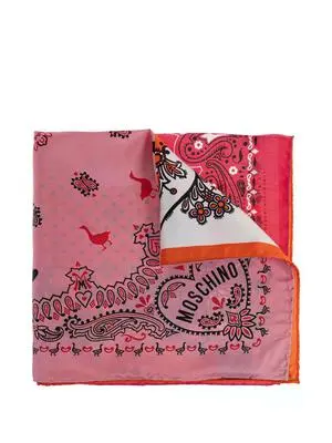 Moschino Paisley Polka-dot Scarf - Pink