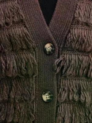 Sisley Fringed Sleeveless Cardigan