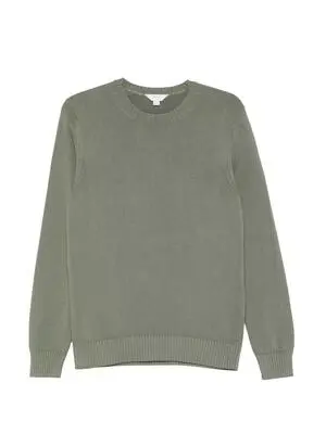 Malo Crew-neck Sweater With Ribbed Trims
