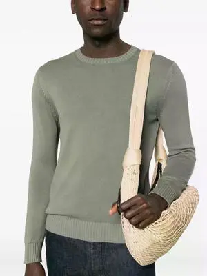 Malo Crew-neck Sweater With Ribbed Trims