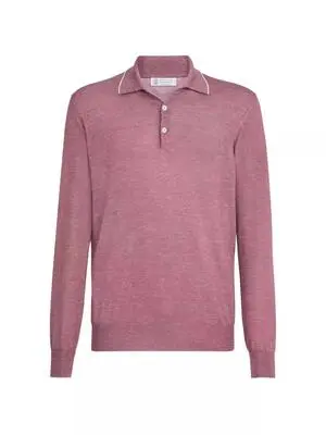 Brunello Cucinelli Long Sleeve Polos For Men
