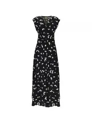 ALYSI Printed V-neck Midi Dress