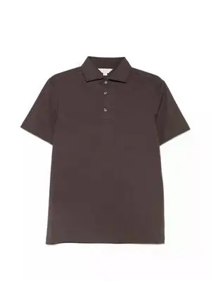 Malo Button-up Polo Shirt - Brown
