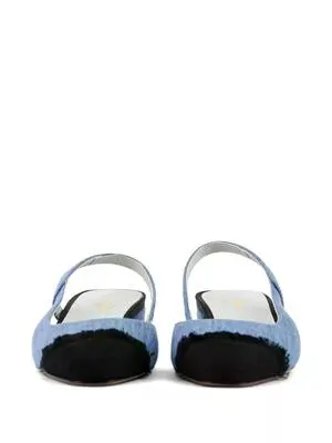 PAUL WARMER Loulou Sling Jeans Pumps - Blue