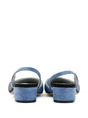 PAUL WARMER Loulou Sling Jeans Pumps - Blue