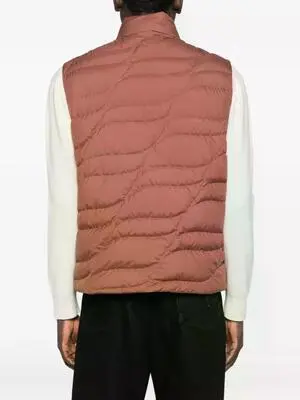 Moncler Quilted Zip Gilet - Brown