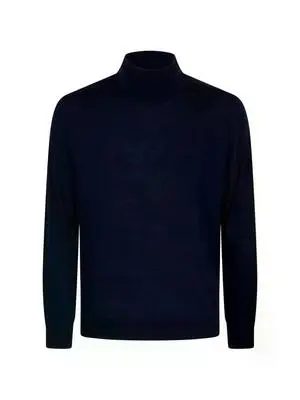 Canali Roll-neck Long-sleeve Sweater - Blue