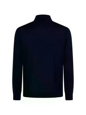 Canali Roll-neck Long-sleeve Sweater - Blue