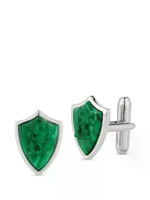 Mateo Malachite Lion Shield Cufflinks