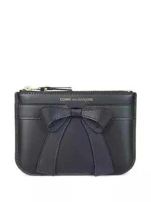 Comme Des Garçons Bow-detail Wallet - Black