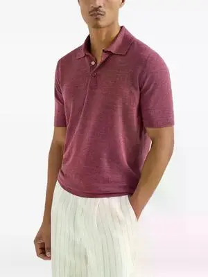 Brunello Cucinelli Short-sleeve Polo Shirt - Red