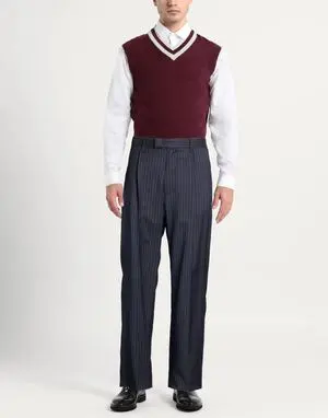 WINNIE NYC Striped Virgin Wool & Silk Tailored Pants