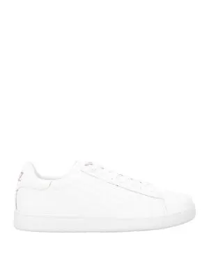EA7 Camouflage-print Leather Sneakers - White