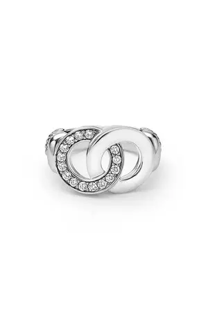 Lagos Signature Caviar Interlocking Diamond Ring