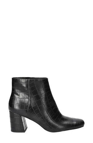 BELLA VITA Wilma Croc-embossed Bootie - Black Croco