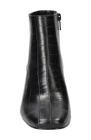 BELLA VITA Wilma Croc-embossed Bootie - Black Croco