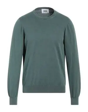Alpha Studio Knitted Cotton Sweater Green