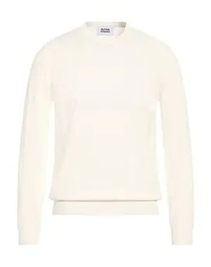 Alpha Studio Knitted Cotton Sweater - White