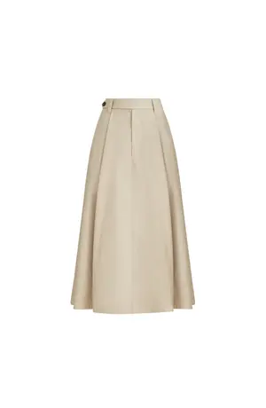 Brunello Cucinelli Sartorial Skirt With Monili Detailing - Beige