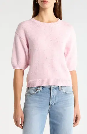 Astr The Label Collette Speckled Knit Sweater