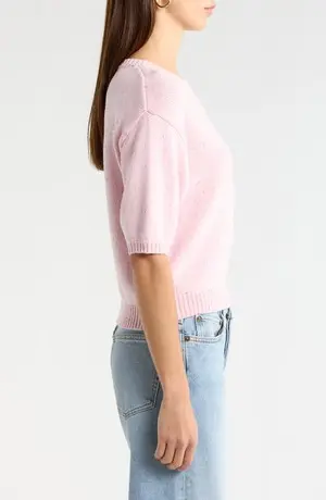 Astr The Label Collette Speckled Knit Sweater