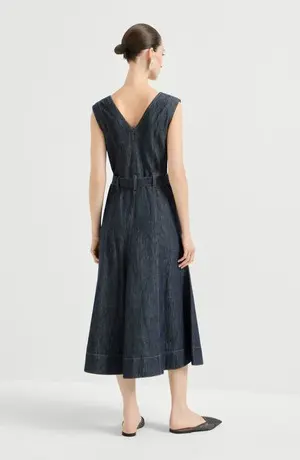 Brunello Cucinelli Twill Flared Dress