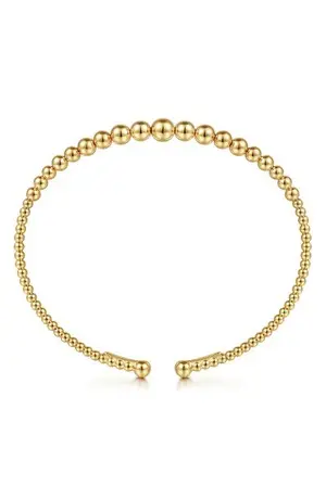 GABRIEL & CO. 14k Beaded Cuff Bracelet