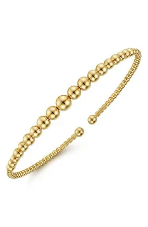 GABRIEL & CO. 14k Beaded Cuff Bracelet