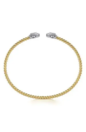 GABRIEL & CO. 14k Gold And Diamond Cuff Bracelet