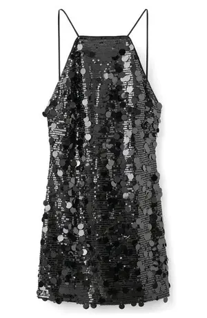 Mango Paillette Mini Dress