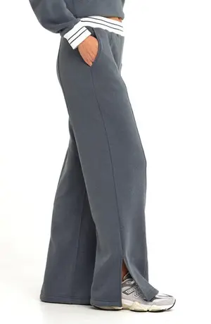 THREADS 4 THOUGHT Bellona Triblend Fleece Wide Leg Pants - Raindrop/stargazer