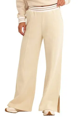 THREADS 4 THOUGHT Bellona Triblend Fleece Wide Leg Pants - Tapioca/balsa