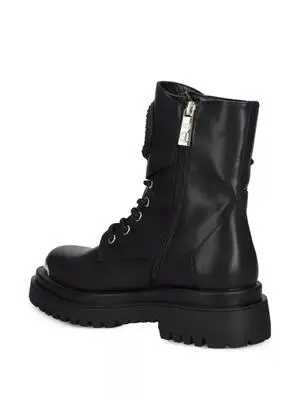 Just Cavalli Buckle-detail Lace-up Combat Boots