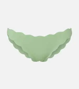 Marysia Antibes Scalloped Bikini Bottoms - Green