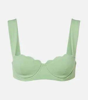 Marysia North Scalloped Bikini Top - Green