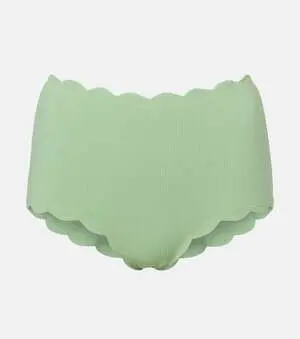 Marysia Santa Monica Scalloped Bikini Bottoms - Green