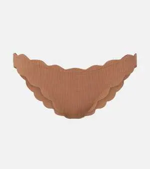 Marysia Antibes Scalloped Bikini Bottoms - Brown