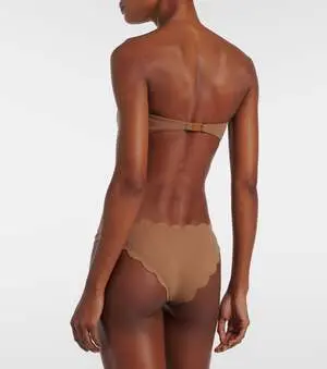 Marysia Antibes Scalloped Bikini Bottoms - Brown