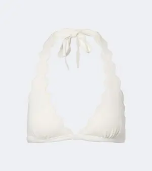 Marysia Spring Scalloped Bikini Top - White