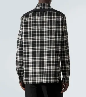 Rick Owens Temple Plaid Cotton Overshirt