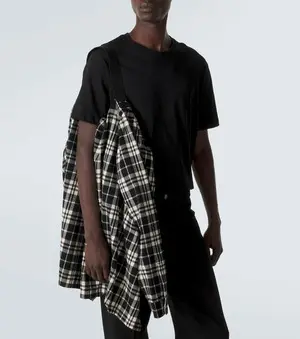 Rick Owens Temple Plaid Cotton Overshirt