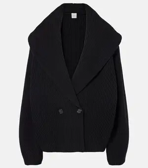 TOTEME Wool-blend Cardigan - Black
