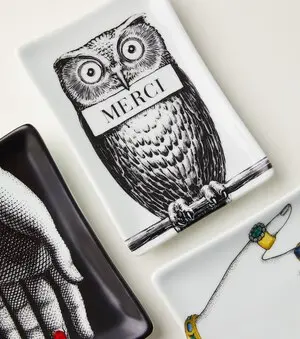 FORNASETTI Civetta Merci Ceramic Ashtray