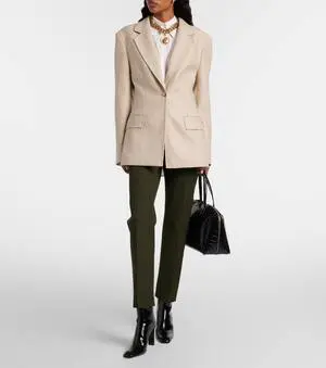 JOSEPH Coleman Gabardine Slim Pants - Green
